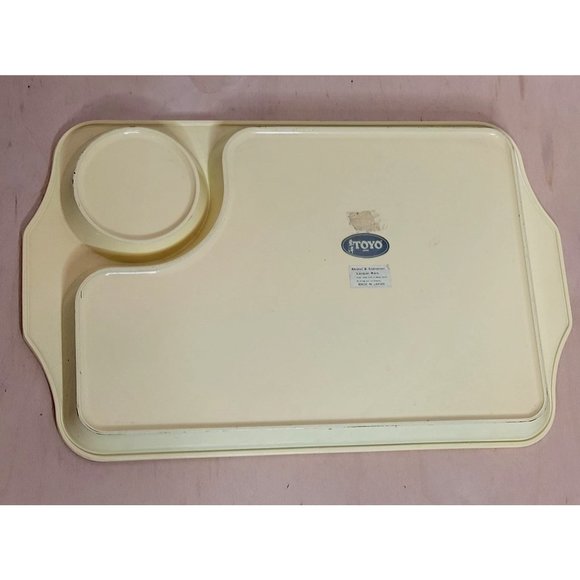 Toyo | Kitchen | Vintage Food Tray Lacquer Ware Yellow Orange Flowers ...